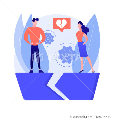 Separated person abstract concept vector...-插圖素材 [69695640] - PIXTA圖庫