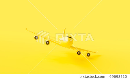 Yellow plane flying - Stock Illustration [69698510] - PIXTA