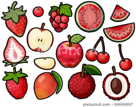 Red fruits - Stock Illustration [69699997] - PIXTA