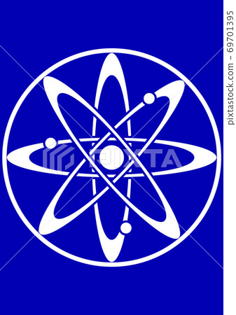 Graphic symbol of the atomic nucleus vector image. - Stock Illustration ...