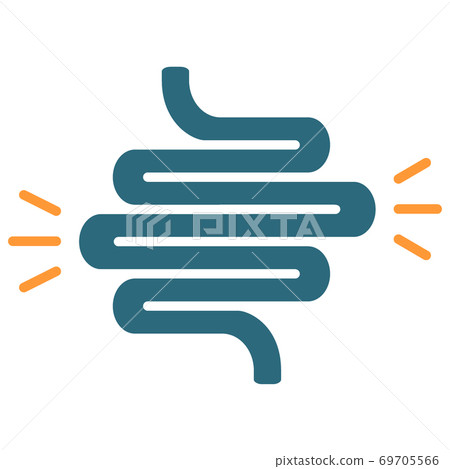 Intestine with acute pain colored icon.... - Stock Illustration ...