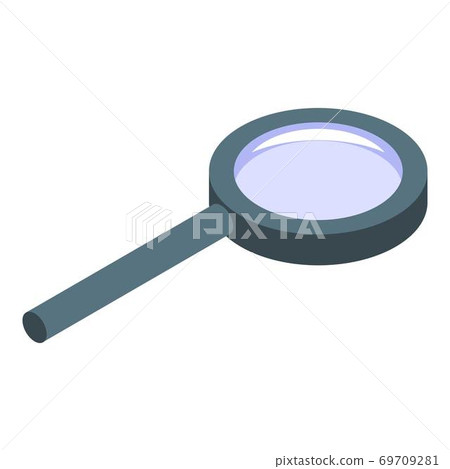 Magnifier glass icon, isometric style - Stock Illustration [69709281 ...