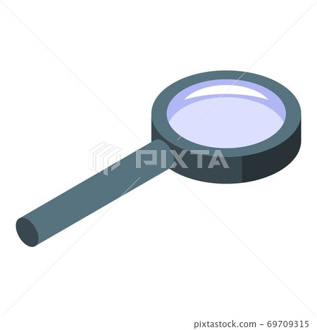 Travel magnifier icon, isometric style - Stock Illustration [69709315 ...