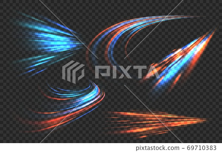 Light motion trails. High speed effect motion... - Stock Illustration ...