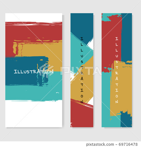 Paint brush banner colorful background. vector - Stock Illustration ...