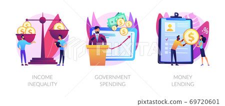 Money distribution abstract concept vector... - Stock Illustration ...