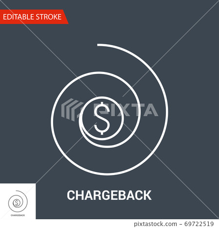 Chargeback Icon. Thin Line Vector Illustration - Stock Illustration ...