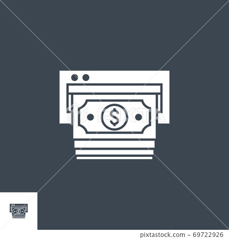 Cash Out related vector glyph icon. - Stock Illustration [69722926] - PIXTA