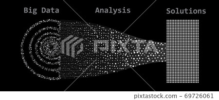 Big data visualization with dots and lines. - Stock Illustration ...