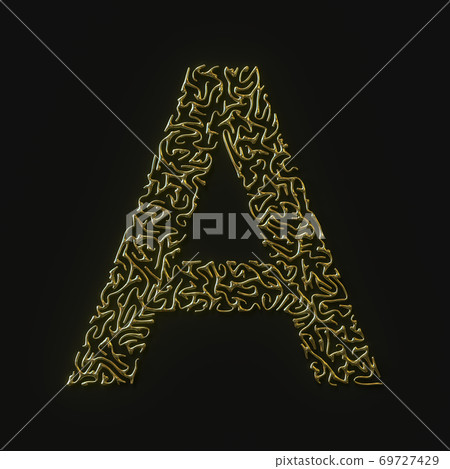 High resolution letter A symbol made of molded... - Stock Illustration ...