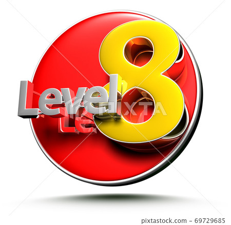 Level 8 3d. - Stock Illustration [69729685] - PIXTA