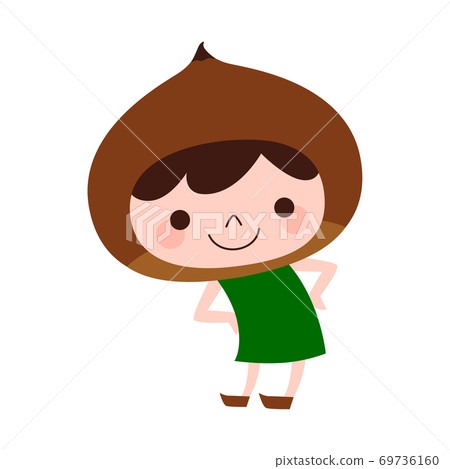 Chestnut character. An illustration of a child... - Stock Illustration ...