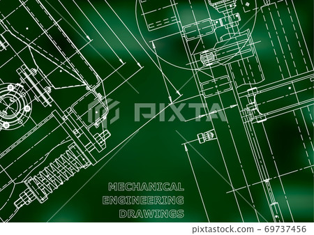 Mechanics. Technical design. Engineering style - Stock Illustration ...