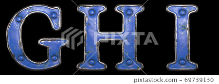 Set of uppercase letters G, H, I made of... - Stock Illustration ...