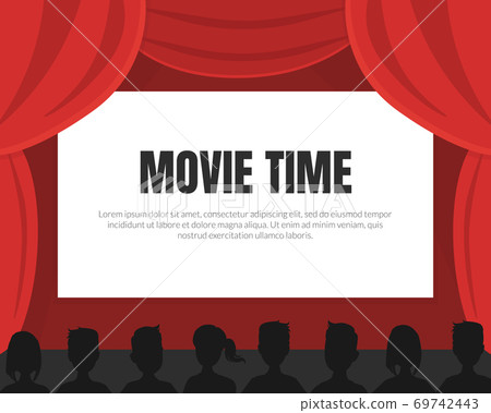 Movie Time Background with Space for Text,... - Stock Illustration ...