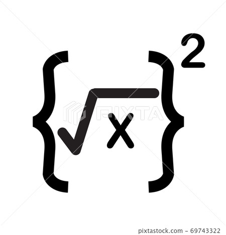math formula icon on white background. formula... - Stock Illustration ...