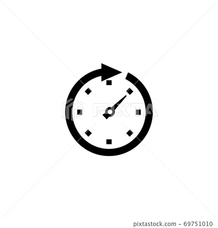 Clock Arrow Flat Vector Icon - Stock Illustration [69751010] - PIXTA