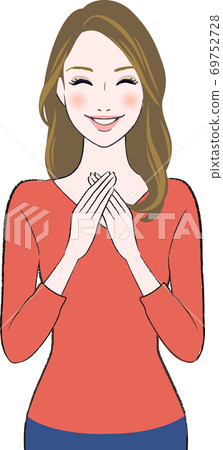 Illustration of a woman who is relieved with a... - Stock Illustration ...