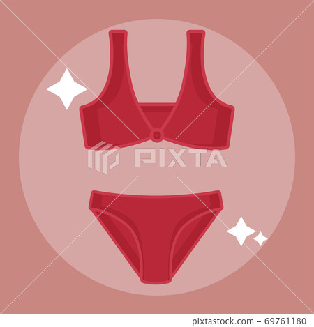 Isolated red swimsuit icon - Stock Illustration [69761180] - PIXTA