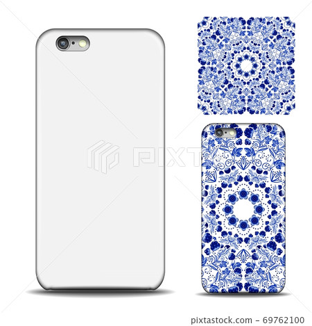 Phone cover design. Reverse side of smartphone.... - Stock Illustration ...