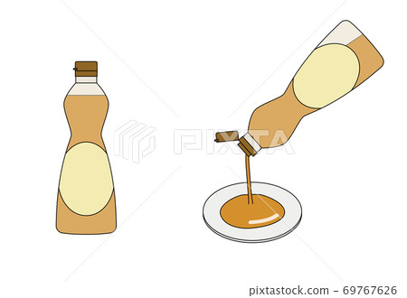 Sesame oil with contour line - Stock Illustration [69767626] - PIXTA