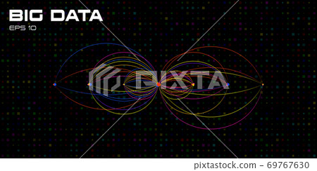 Big data. Visualization of algorithms with arc... - Stock Illustration [69767630] - PIXTA