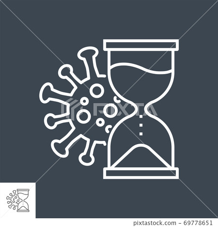 Incubation period related vector thin line icon - Stock Illustration ...