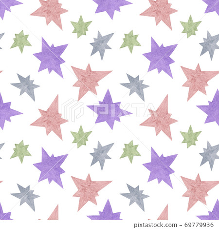 Pastel colored Christmas stars repeat pattern... - Stock Illustration ...