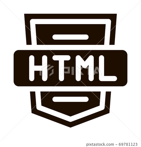 Coding Language HTML System Vector Icon - Stock Illustration [69781123 ...