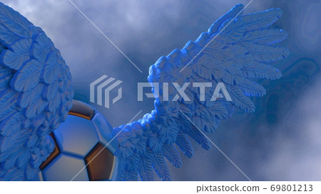 Illustration of a soccer ball with wings - Stock Illustration [69801213 ...