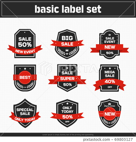 Illustration,label,advertising - Stock Illustration [69803127] - PIXTA