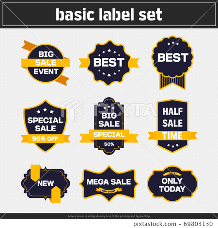 Illustration,label,advertising - Stock Illustration [69803130] - PIXTA