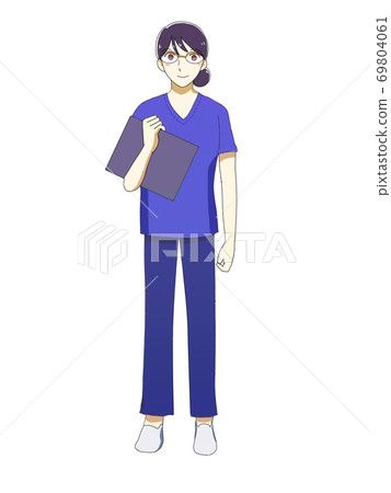Illustration of a woman wearing a scrub - Stock Illustration [69804061 ...