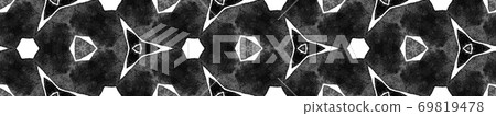Grey black and white retro Seamless Border Scroll. - Stock Illustration ...