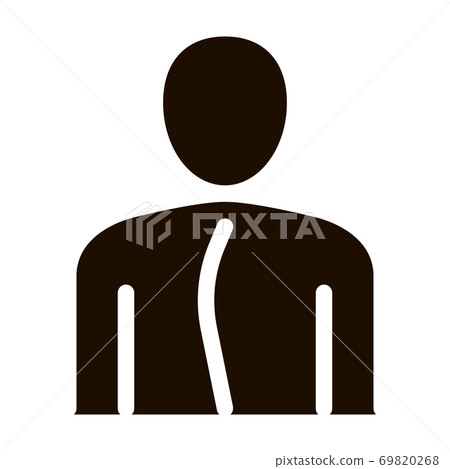 Curvature Spinal Column Orthopedic glyph icon - Stock Illustration ...