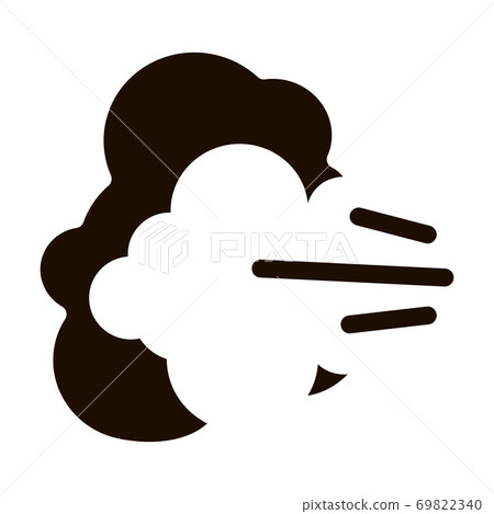Windiness Gaz Symptomp Of Pregancy glyph icon - Stock Illustration ...