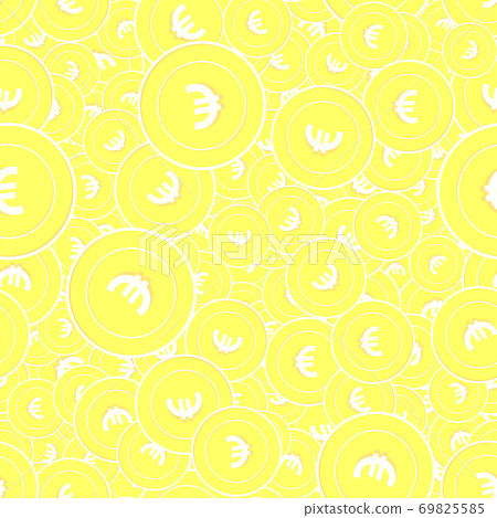 European Union Euro gold coins seamless pattern. T - Stock Illustration ...