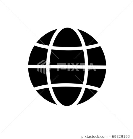 web, website, internet symbol flat black line - Stock Illustration ...