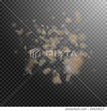 Yellow orange flower petals falling down. Good-loo - Stock Illustration ...