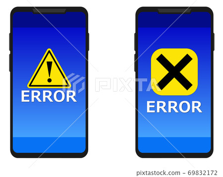 Error display due to smartphone failure - Stock Illustration [69832172 ...