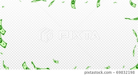 American dollar notes falling. Random USD bills on - Stock Illustration ...