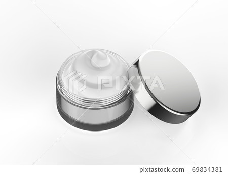 cosmetic cream in pot - Stock Illustration [69834381] - PIXTA