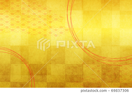 Japanese background gold - Stock Illustration [69837306] - PIXTA