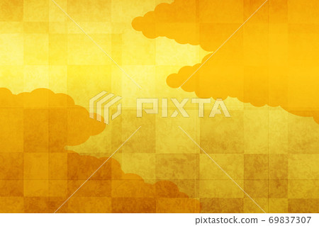 Japanese background gold - Stock Illustration [69837307] - PIXTA