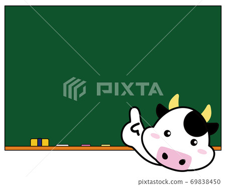 Cow 08_04 (Cow, school, teacher pointing finger... - Stock Illustration ...