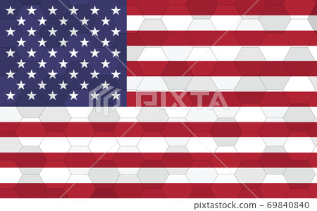USA flag illustration. Futuristic American flag... - Stock Illustration ...