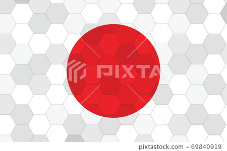 Japan flag illustration. Futuristic Japanese... - Stock Illustration ...