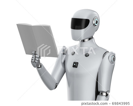 robot reading a book - Stock Illustration [69843995] - PIXTA