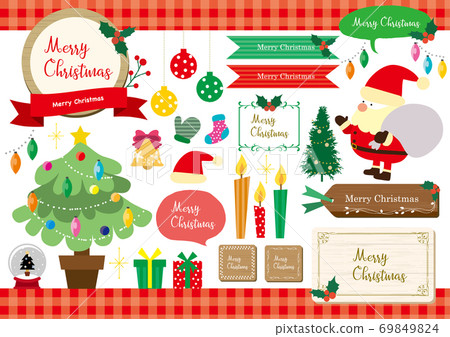 Christmas material set - Stock Illustration [69849824] - PIXTA