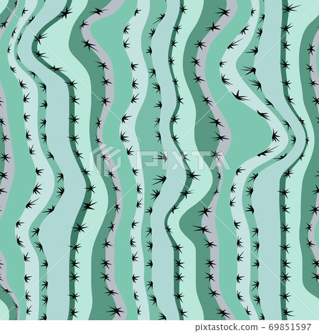 Cactus texture seamless pattern. - Stock Illustration [69851597] - PIXTA